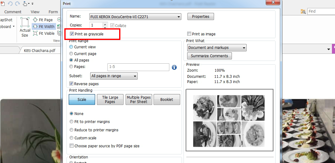 ทำไม Print เอกสารจากไฟล์ PDF แล้วออกมาเป็นขาวดำ ทั้ง ๆ ที่ปรับ Printer Properties ให้เป็น Color ...
